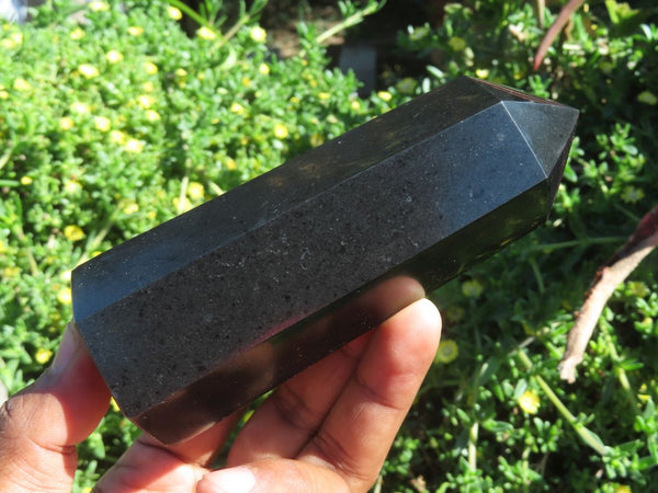 Polished Black Basalt Crystal Points x 4 From Antsirabe, Madagascar ...